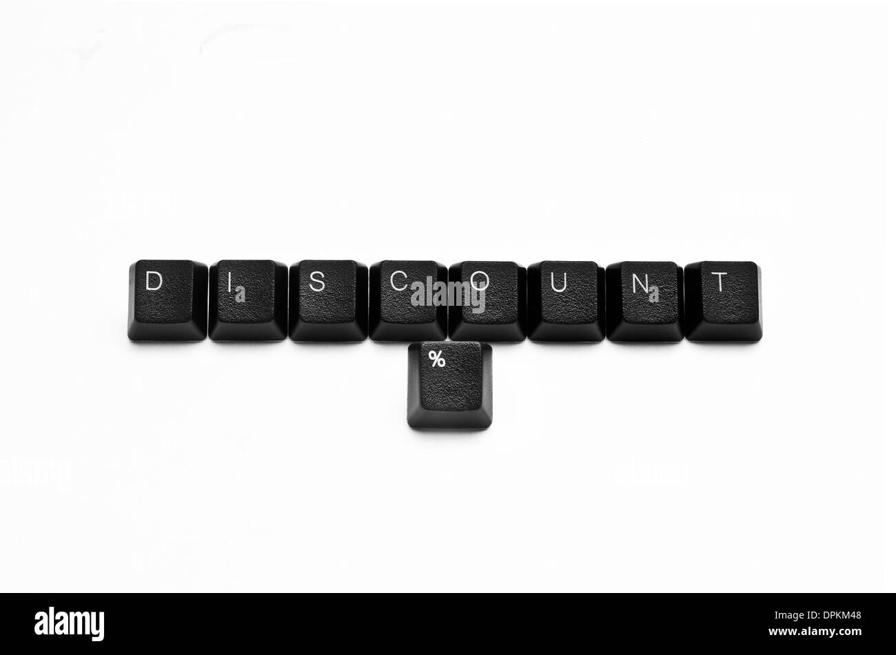 Words created with computer keyboard buttons on white background Stock ...