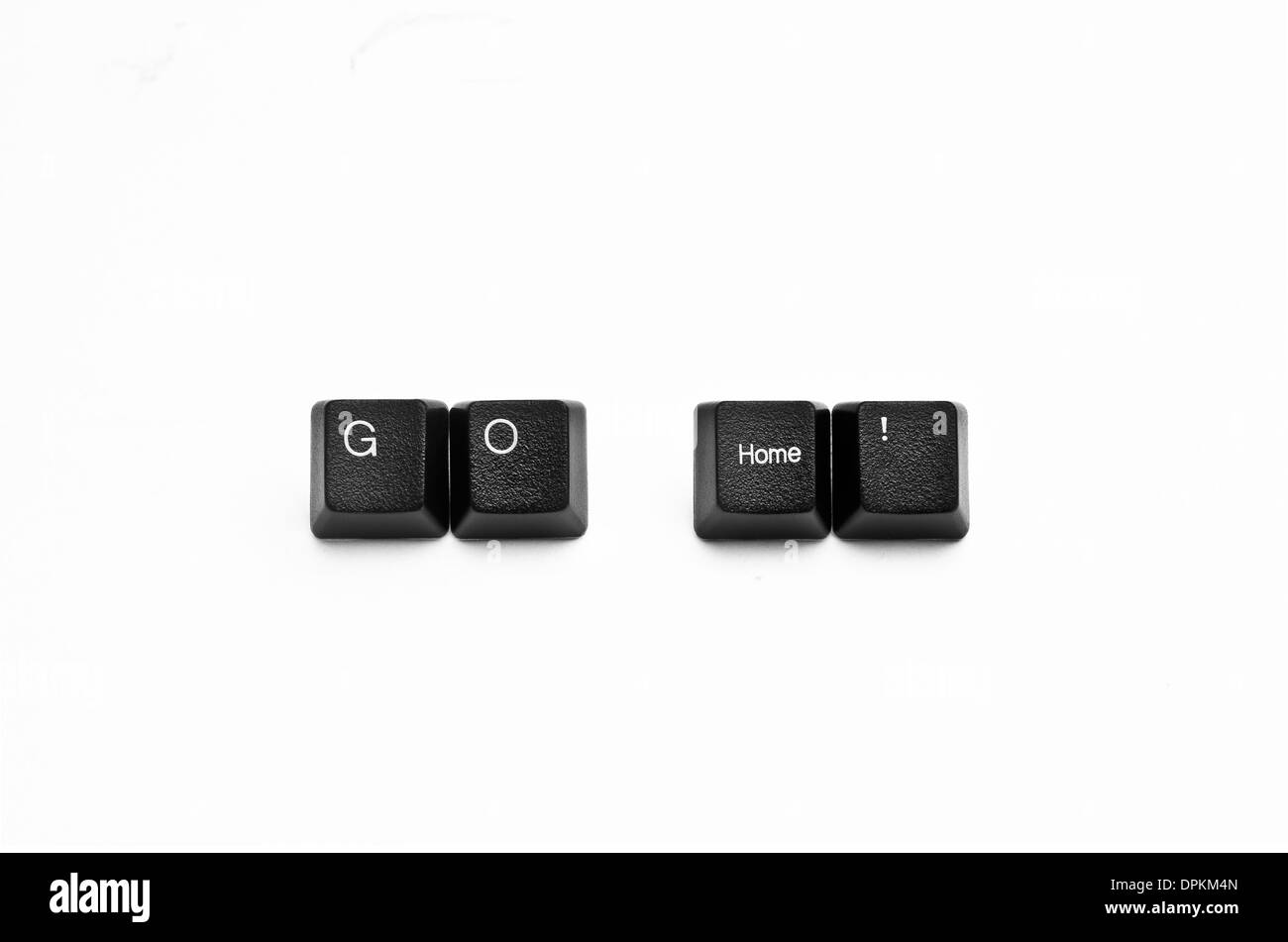 Words created with computer keyboard buttons on white background Stock ...