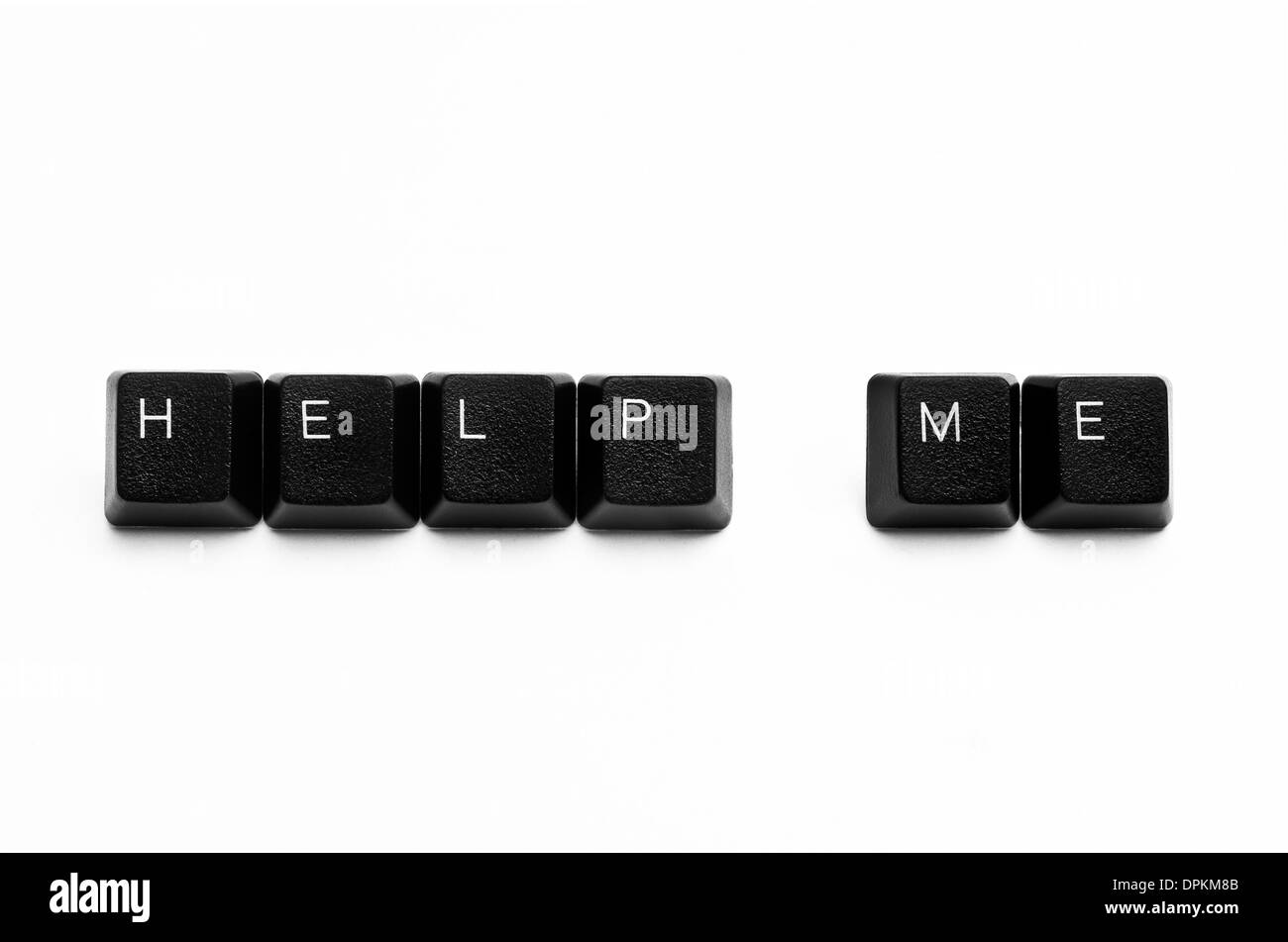 Words created with computer keyboard buttons on white background Stock ...