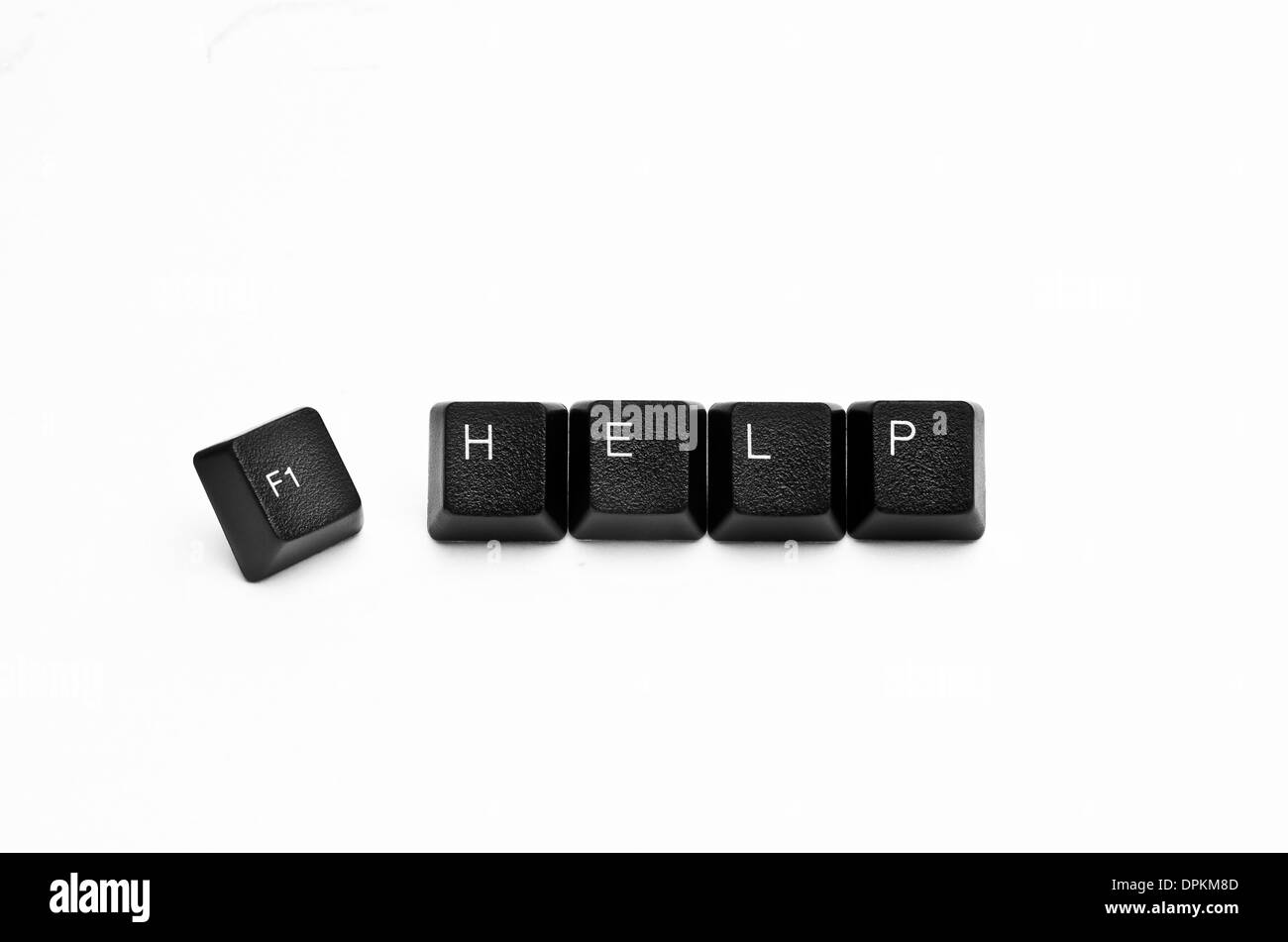 Words created with computer keyboard buttons on white background Stock ...