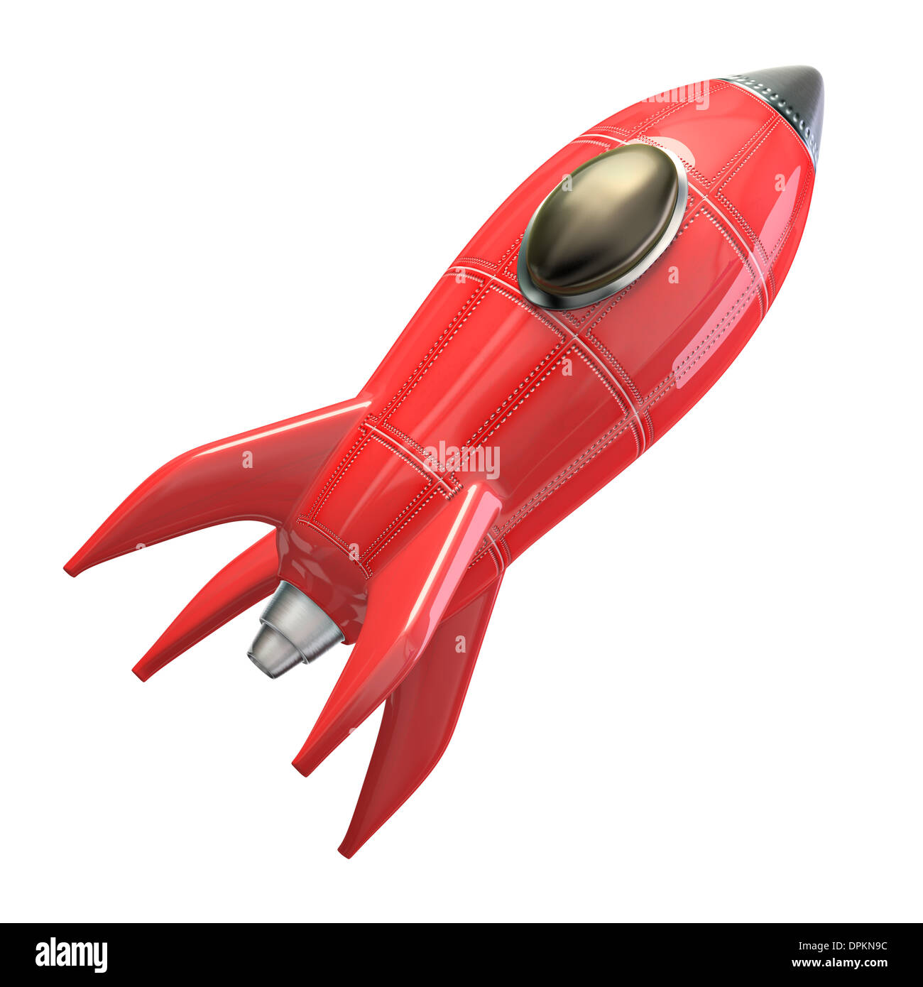 Red rocket - 3d rendering, isolated on white background Stock Photo - Alamy