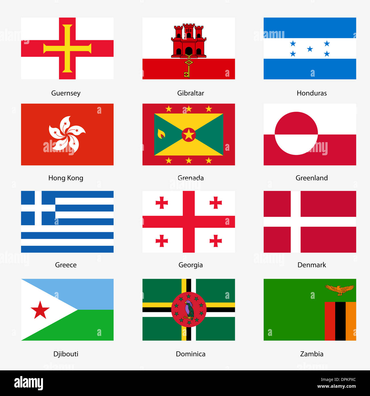Set Flags of world sovereign states Stock Photo - Alamy
