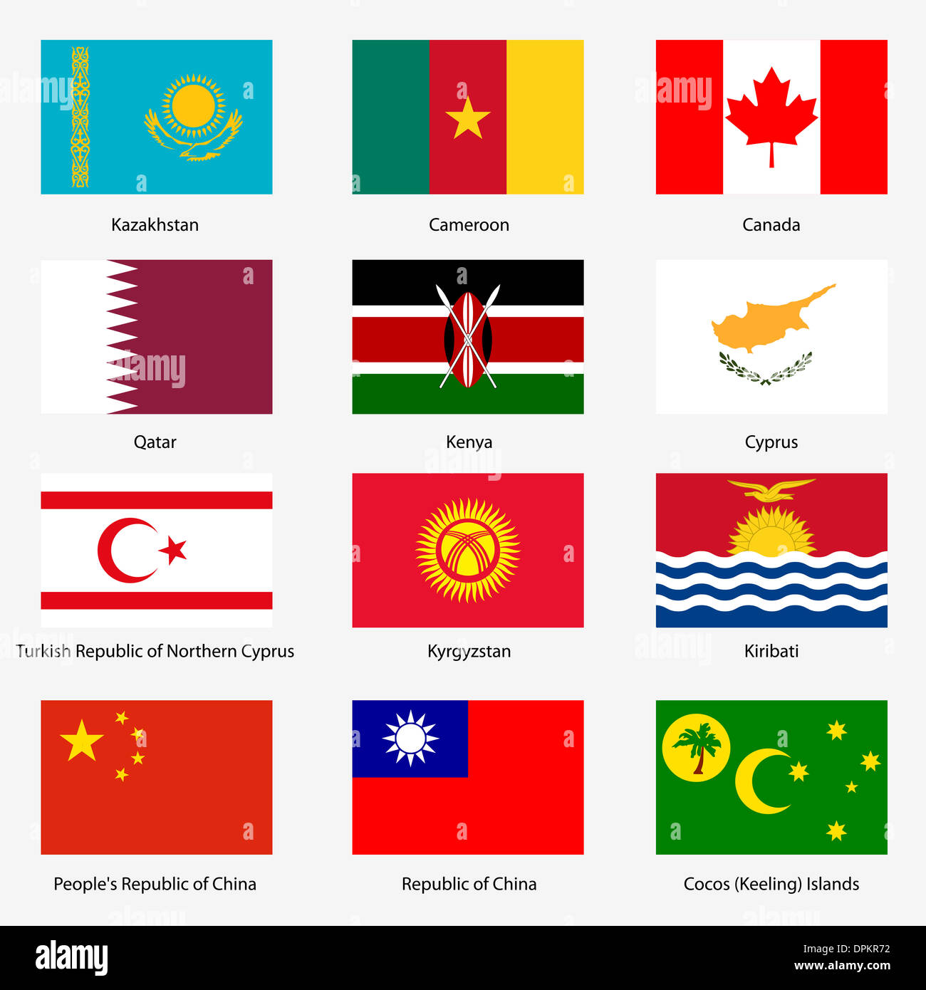 Set Flags of world sovereign states Stock Photo - Alamy