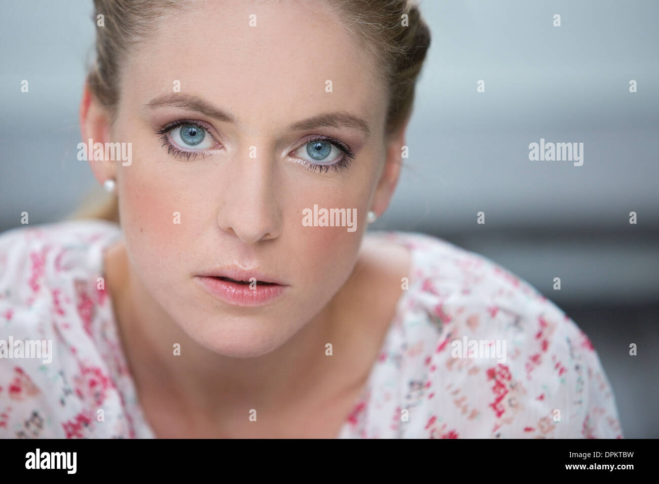 Woman on stairs hi-res stock photography and images - Alamy