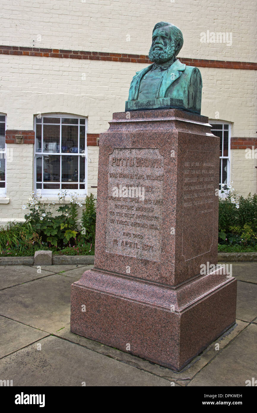 Bust of Potto Brown in village of Houghton Stock Photo - Alamy