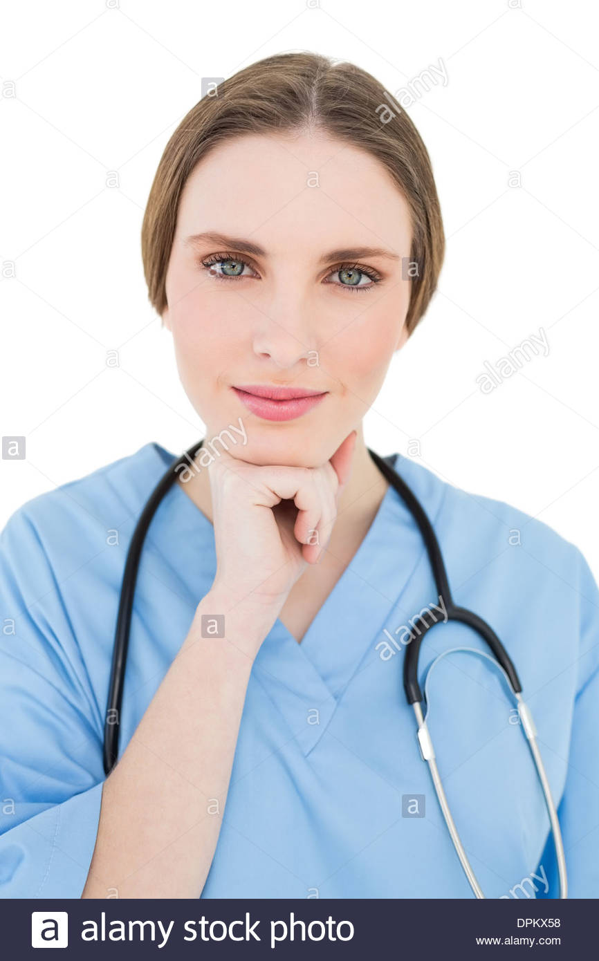 Hand supporting chin head hi-res stock photography and images - Alamy