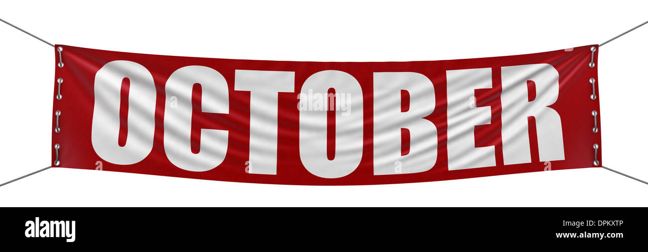 October banner (clipping path included Stock Photo - Alamy