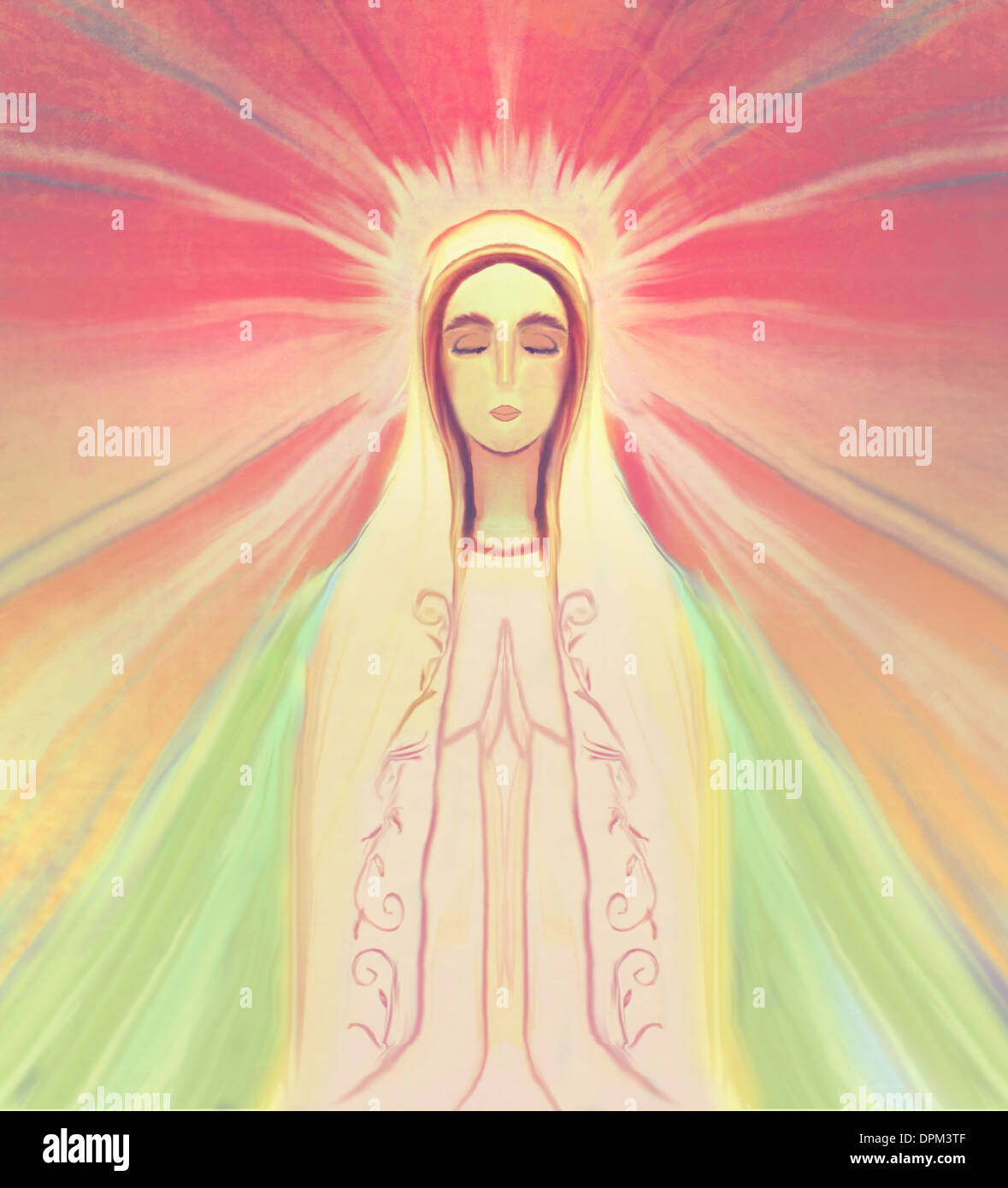 Blessed Virgin Mary portrait Stock Photo - Alamy