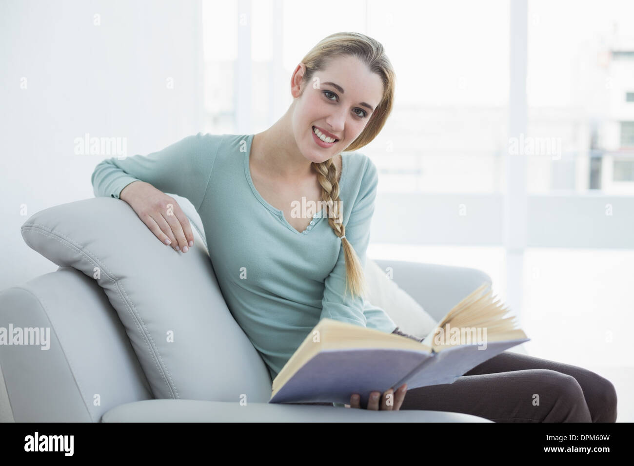 Woman peaceful content hi-res stock photography and images - Alamy