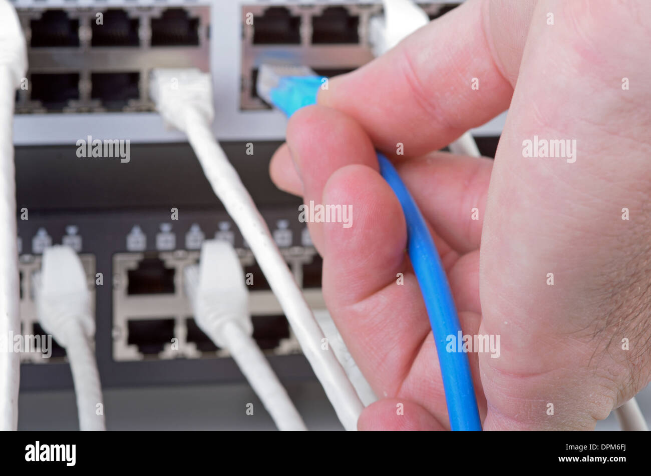 Photo of big server and wires Stock Photo - Alamy