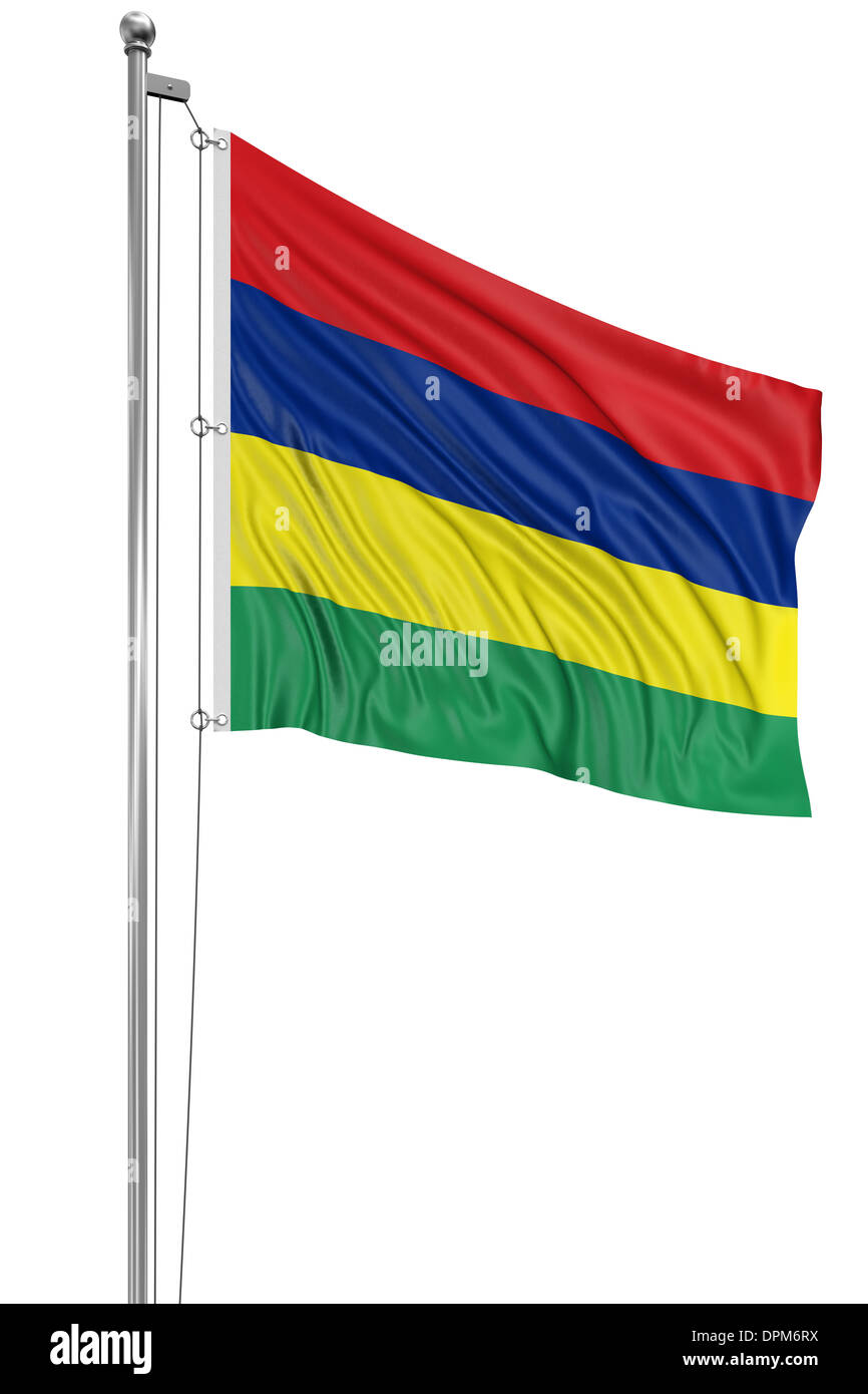 3D flag of Mauritius Stock Photo - Alamy