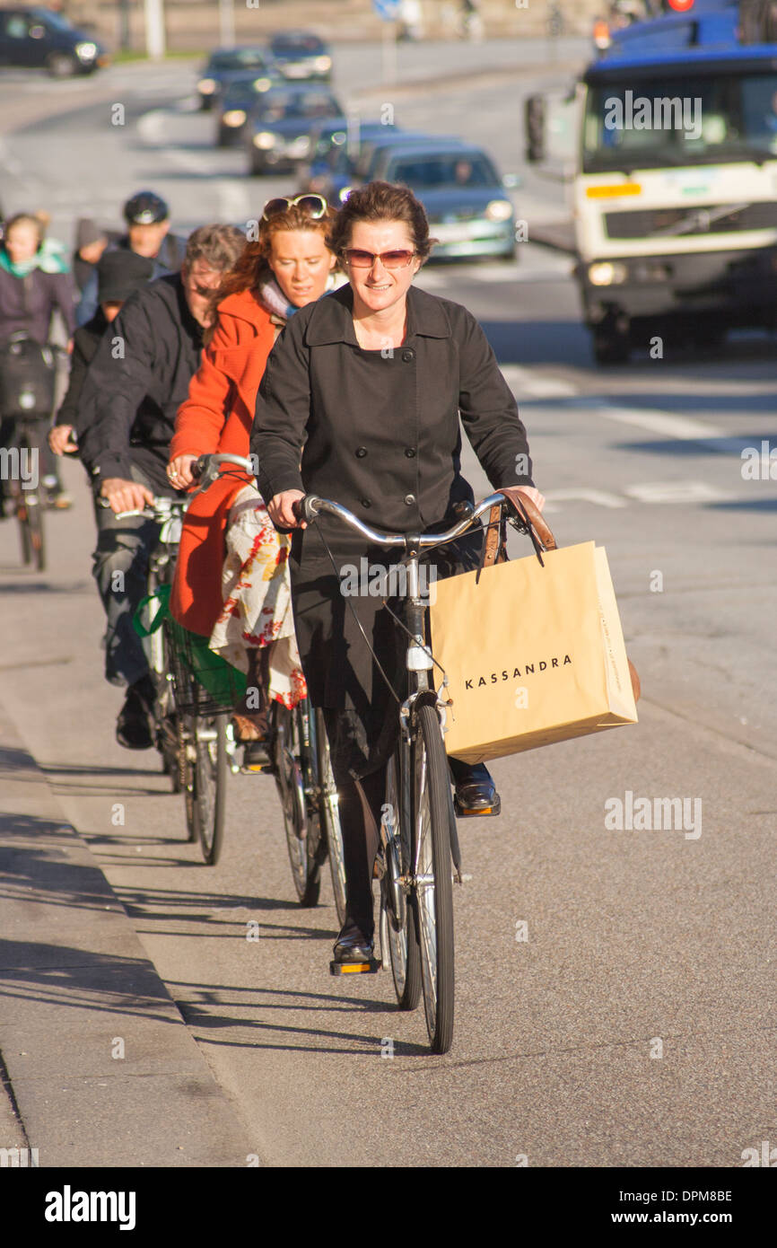 Denmark, Copenhagen, cyclists at rush hour Stock Photo - Alamy