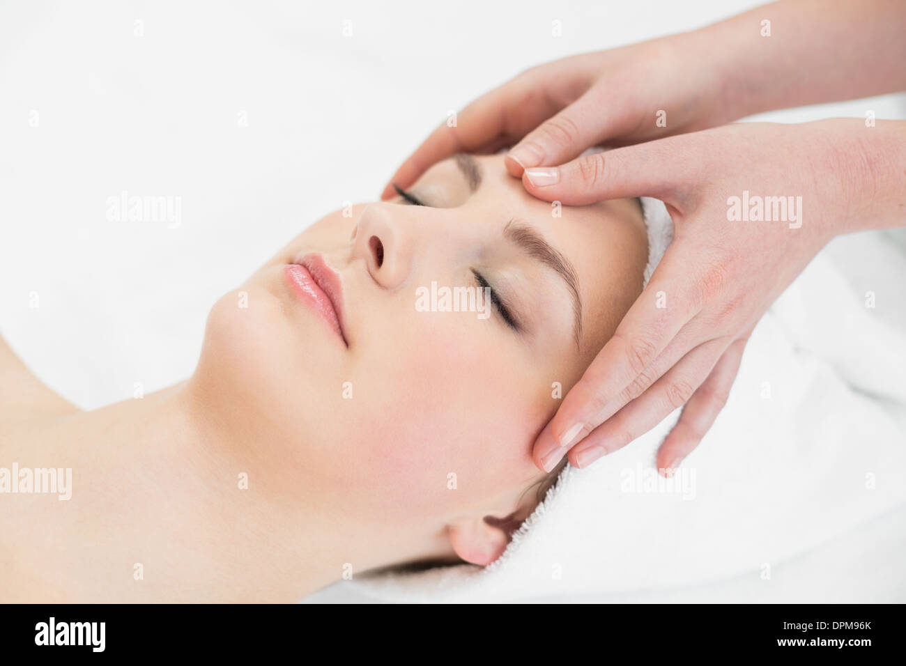 Hands touching forehead hi-res stock photography and images - Alamy