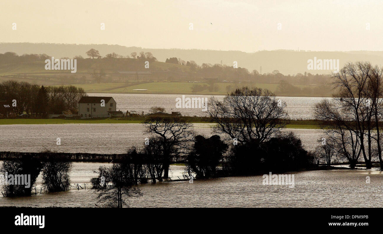The river Severn near Westbury on Severn in Gloucestershire is flooded ...