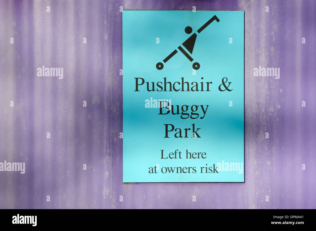 Pushchair and buggy park sign Stock Photo - Alamy