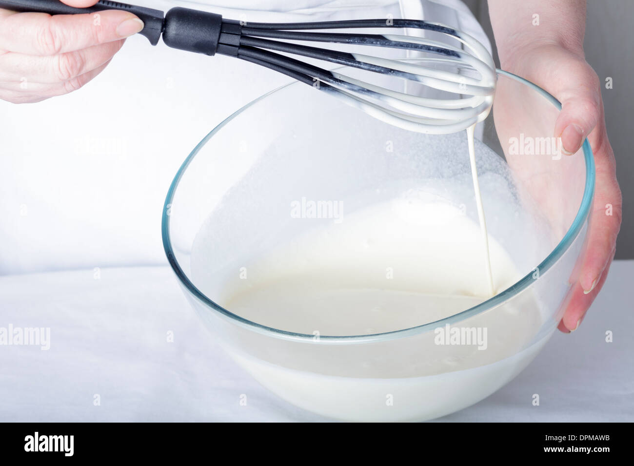 chef whisking batter mixture Stock Photo - Alamy