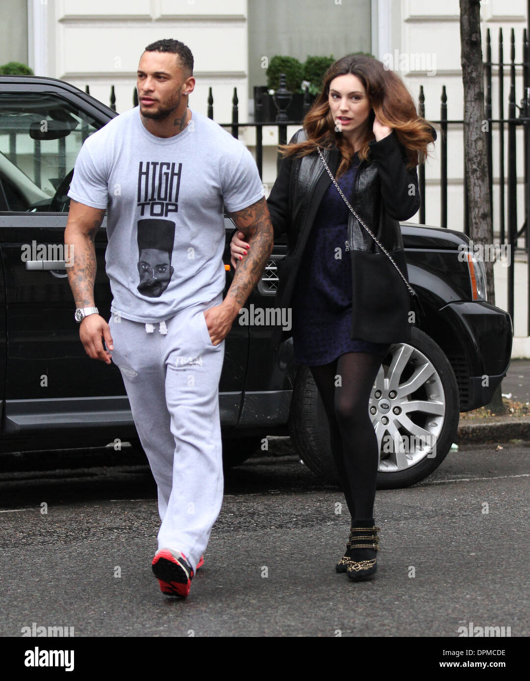 London, UK, 15th January 2014. Kelly Brook seen out and about with her ...