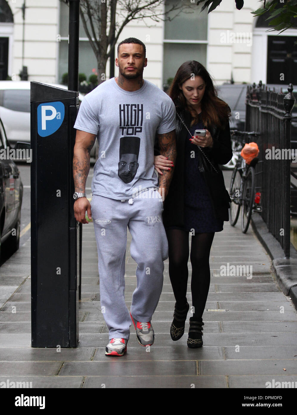 London, UK, 15th January 2014. Kelly Brook seen out and about with her ...