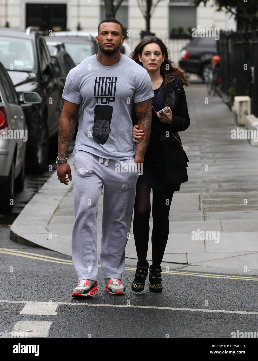 London, UK, 15th January 2014. Kelly Brook seen out and about with her ...