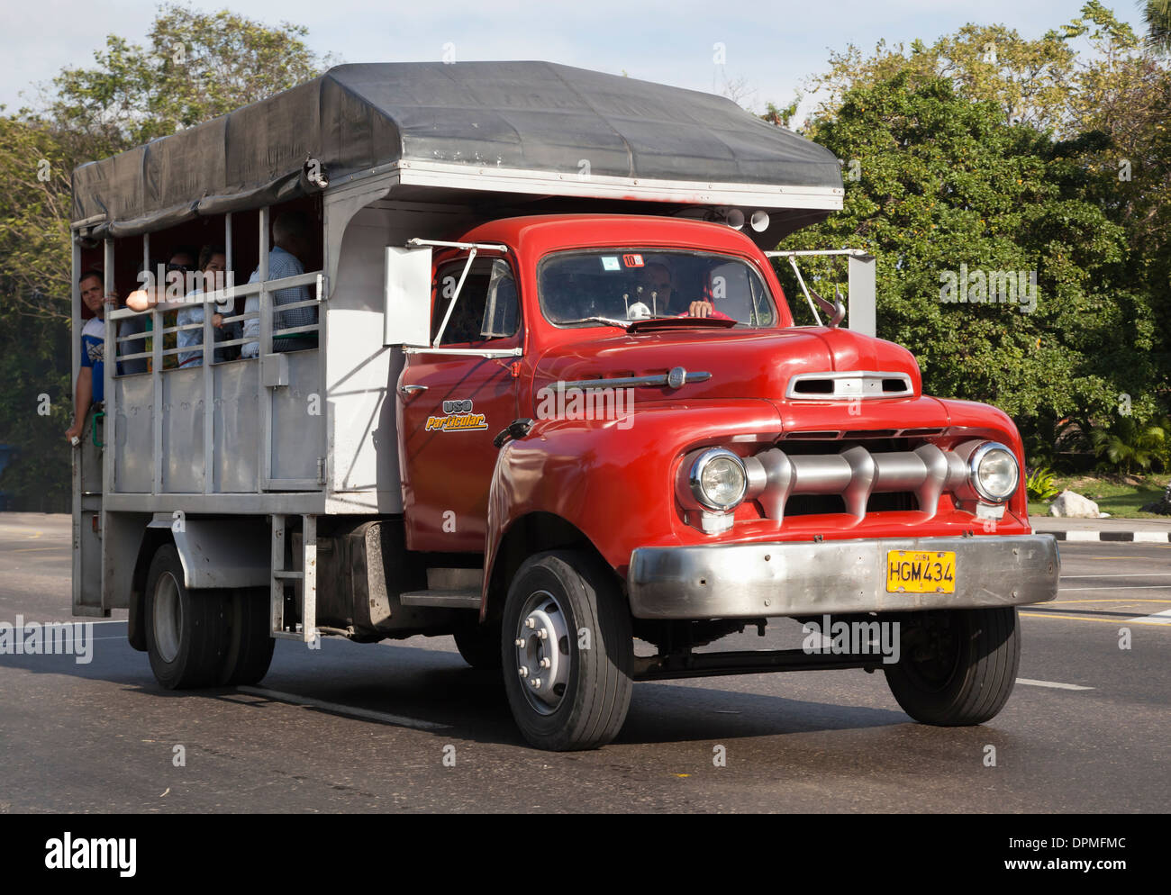 1950s truck bus. Local public transport in Havana, Cuba Stock Photo - Alamy