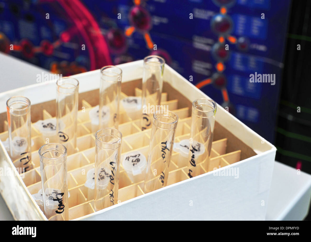 samples in a box tubes Stock Photo - Alamy