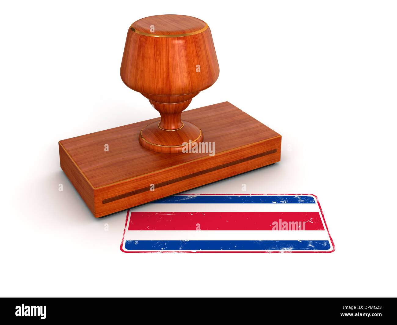 Rubber Stamp Costa rica flag (clipping path included Stock Photo - Alamy