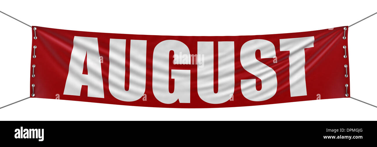 August Banner (clipping path included Stock Photo - Alamy