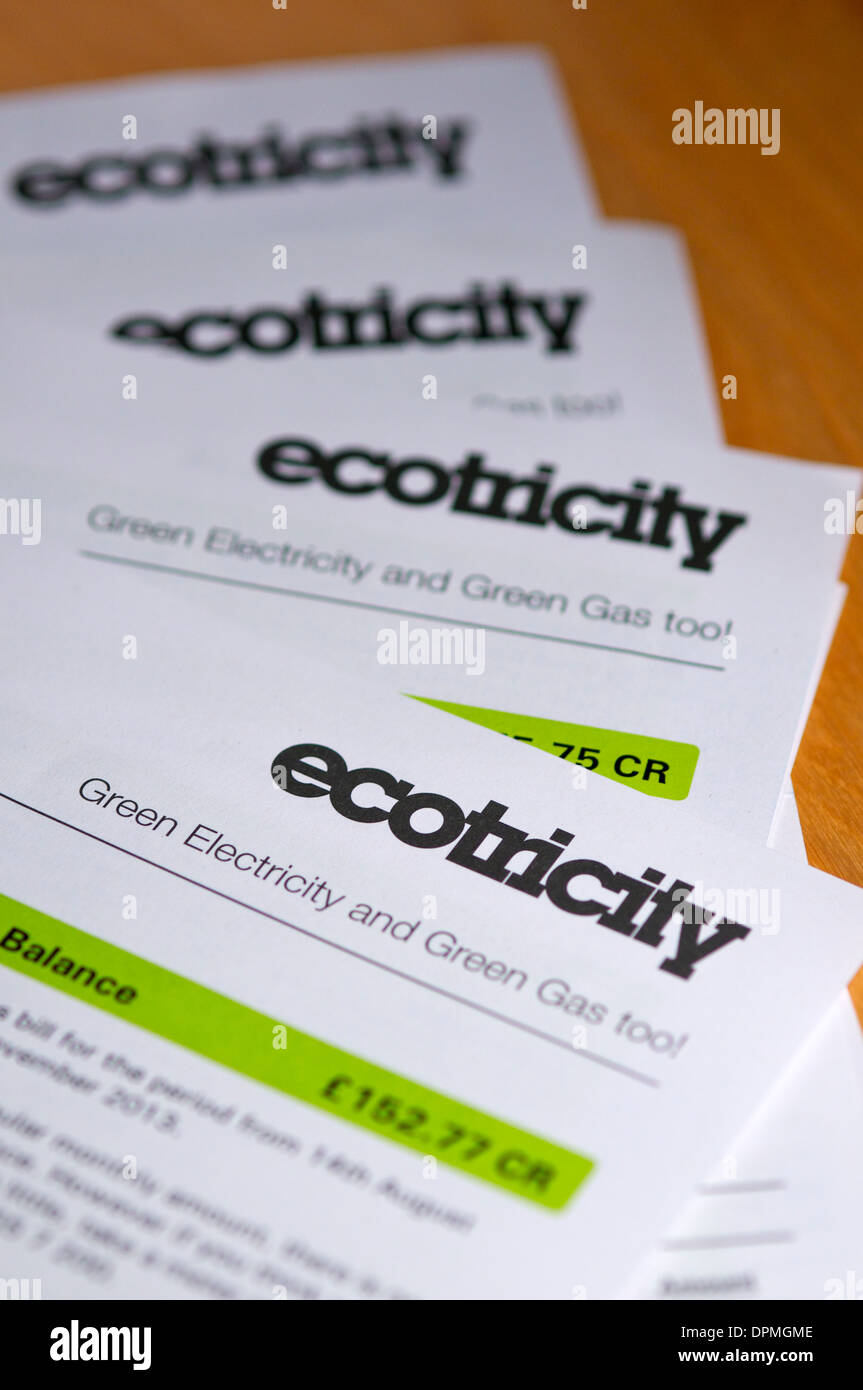Ecotricity energy bills Stock Photo - Alamy