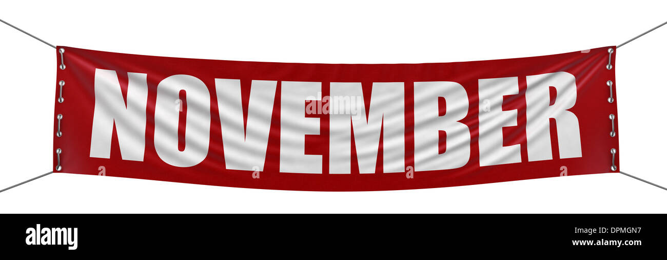 November banner (clipping path included Stock Photo - Alamy