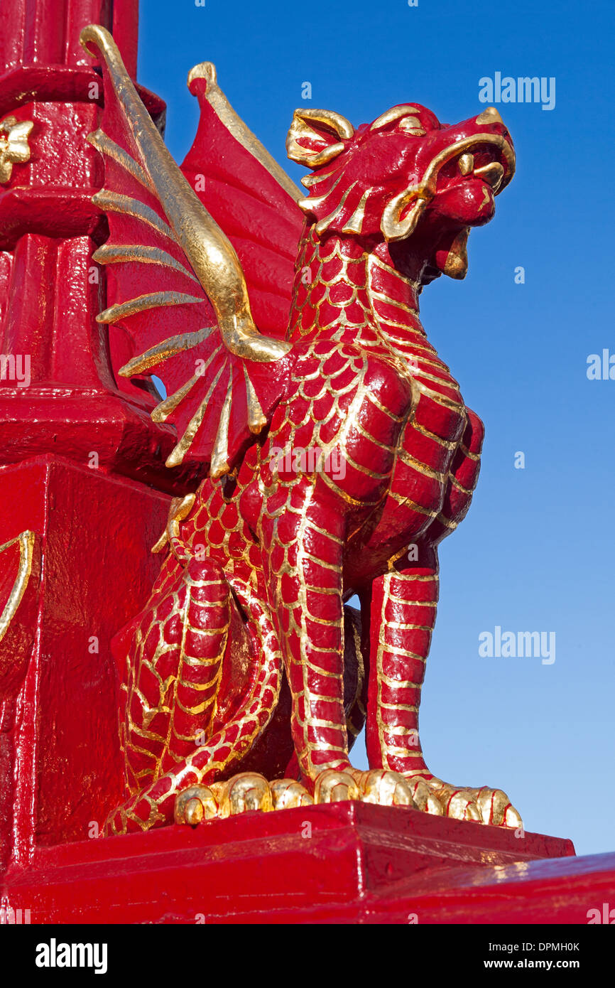 City of London, Holborn Viaduct A gilded dragon on the parapet ...