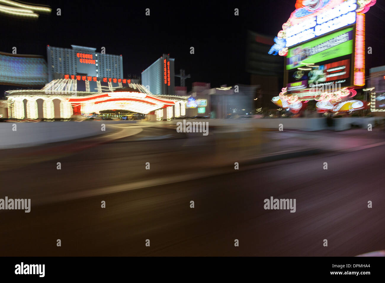 Las Vegas Freeway at Night Stock Photo - Alamy