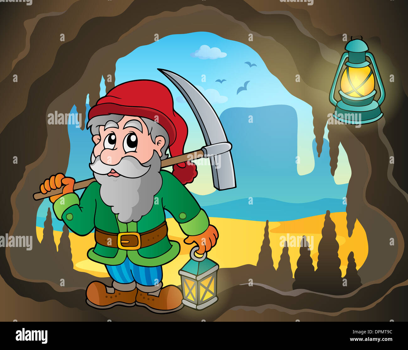 Mine theme image 5 - picture illustration Stock Photo - Alamy