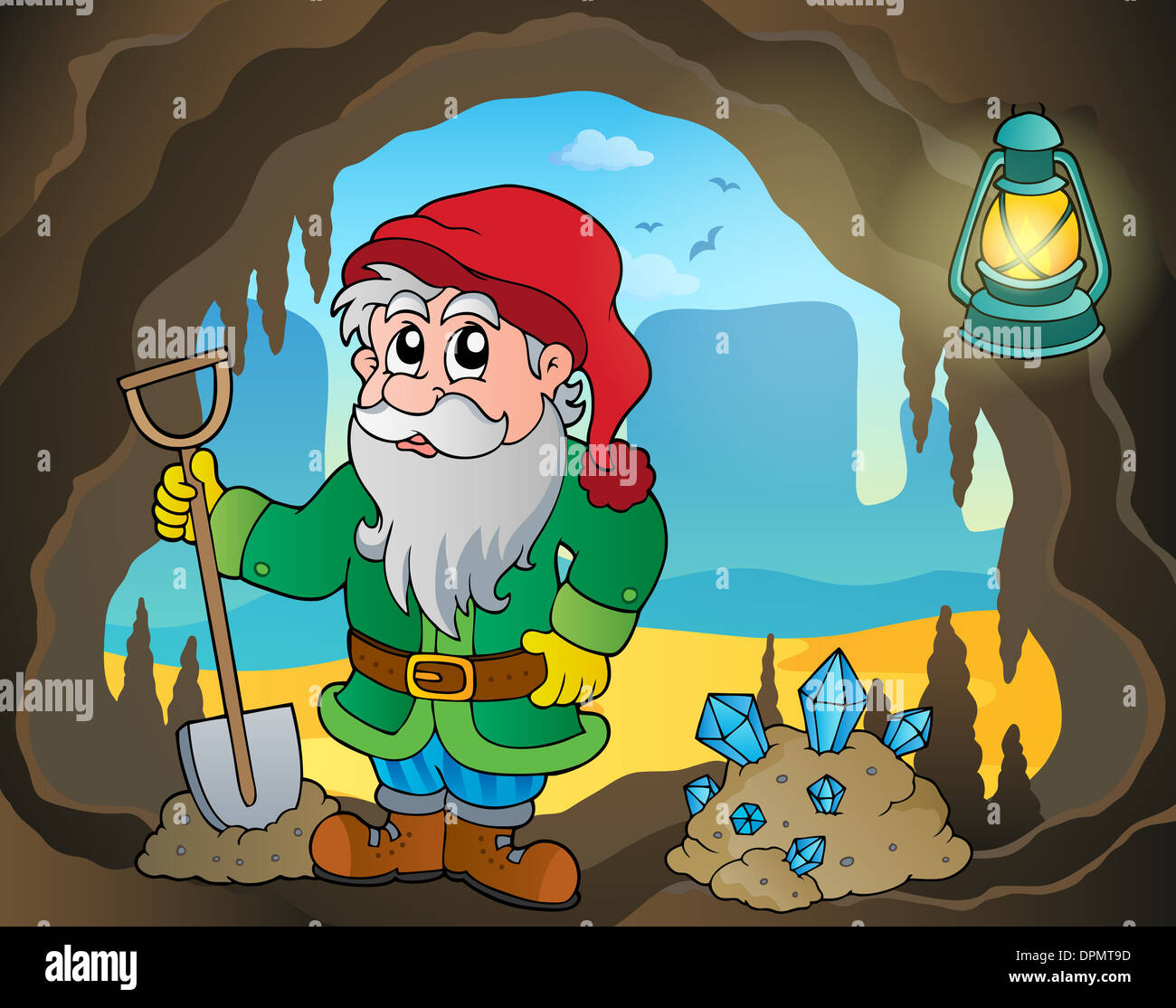 Mine theme image 6 - picture illustration Stock Photo - Alamy