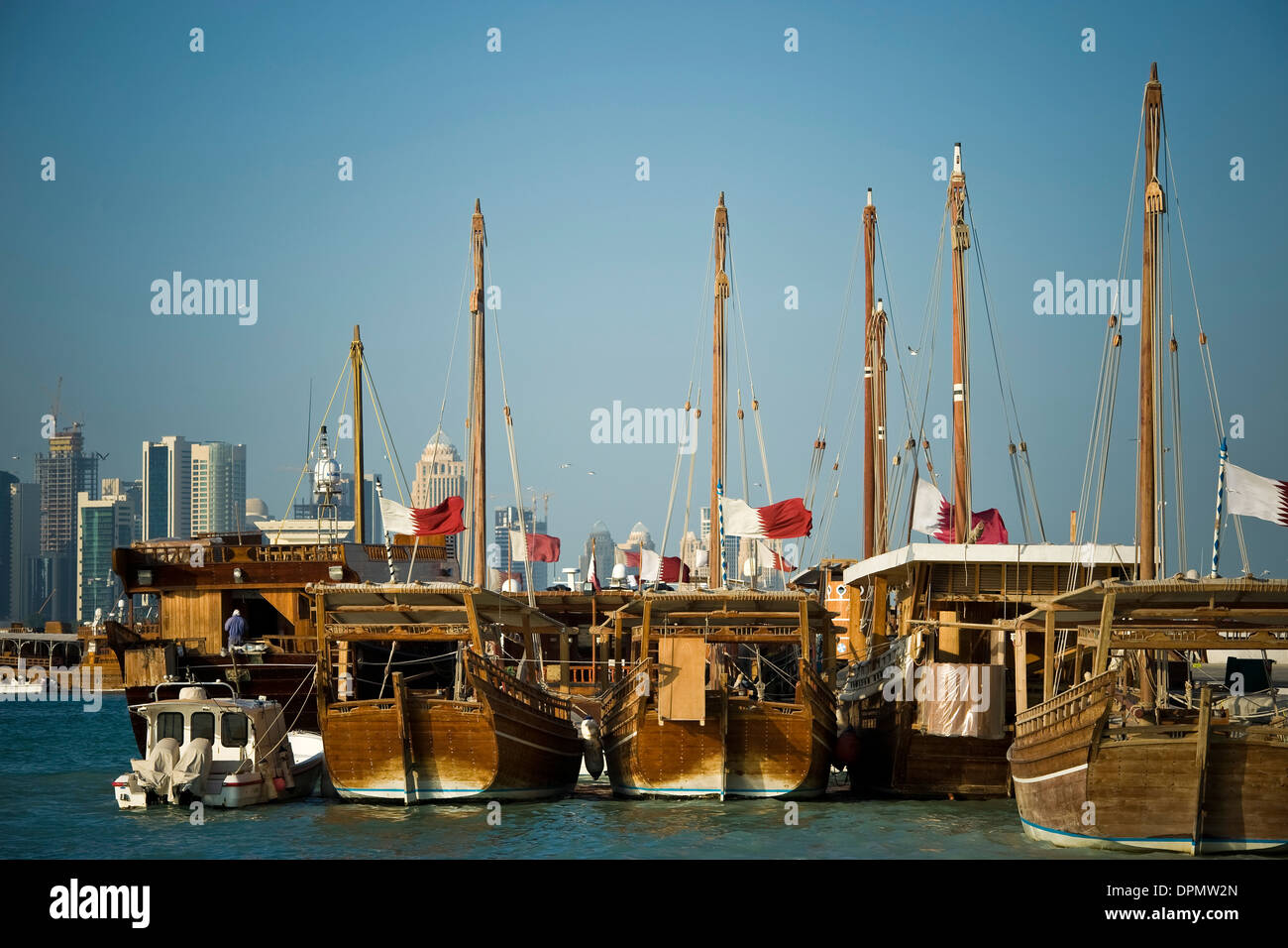 Qatar, Doha, traditional boats Stock Photo - Alamy