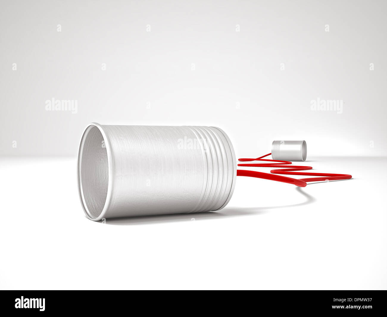 3d image of can wired phone Stock Photo - Alamy