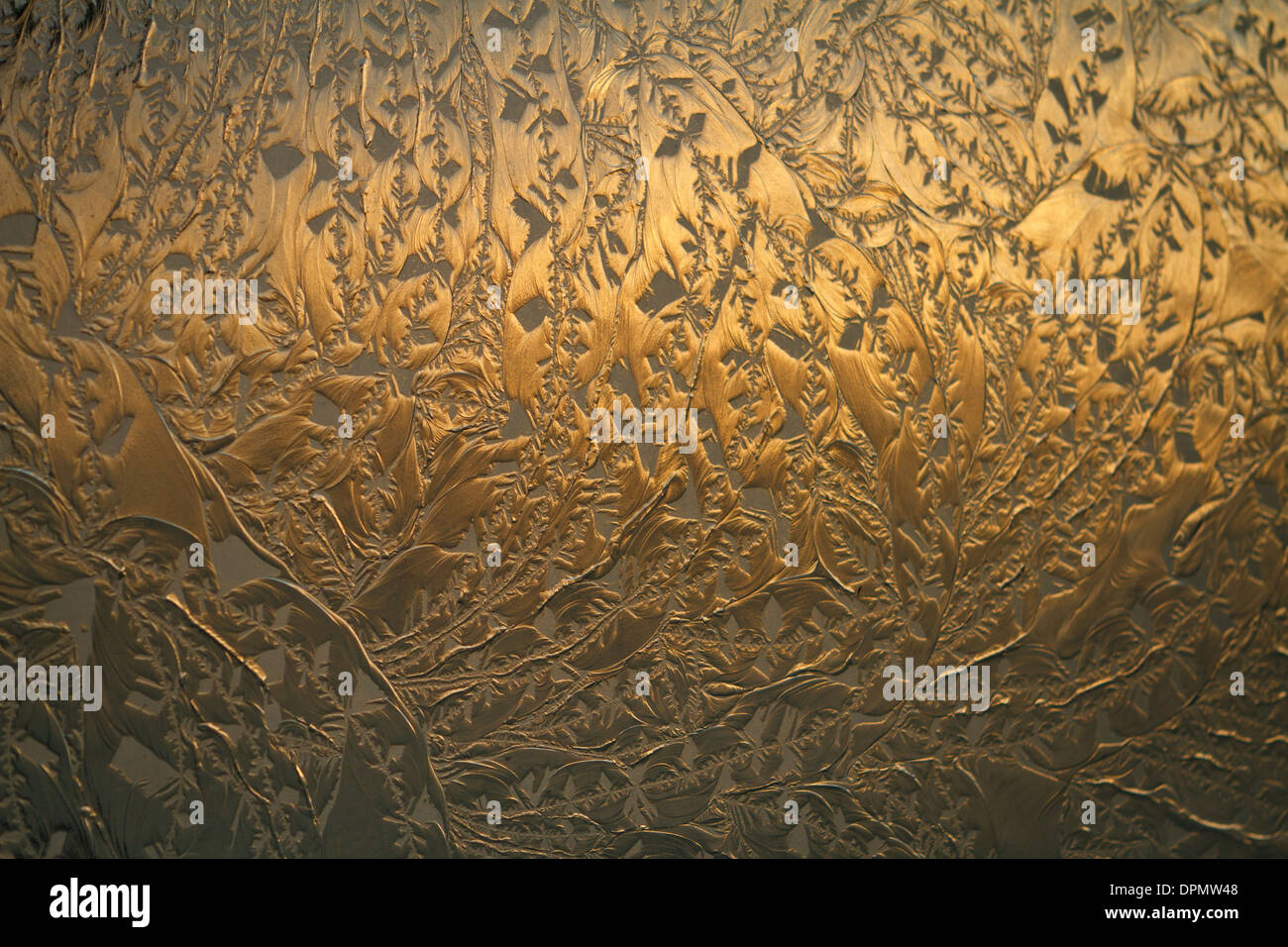 Close up of glass facade panel with relief of frost effect Stock Photo ...