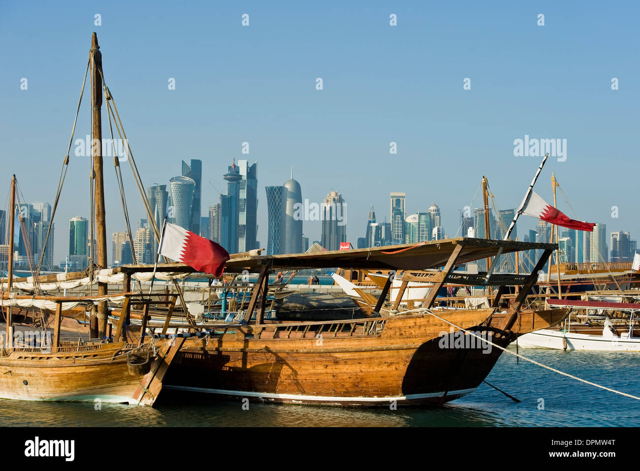 Qatar, Doha, traditional boats Stock Photo - Alamy