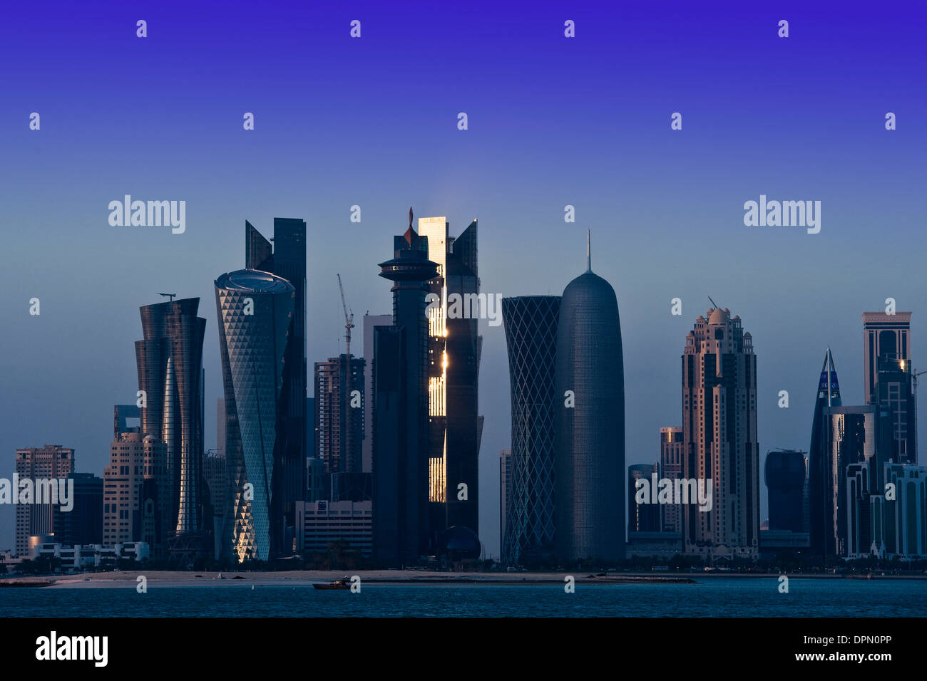 Qatar, Doha, skyline Stock Photo - Alamy