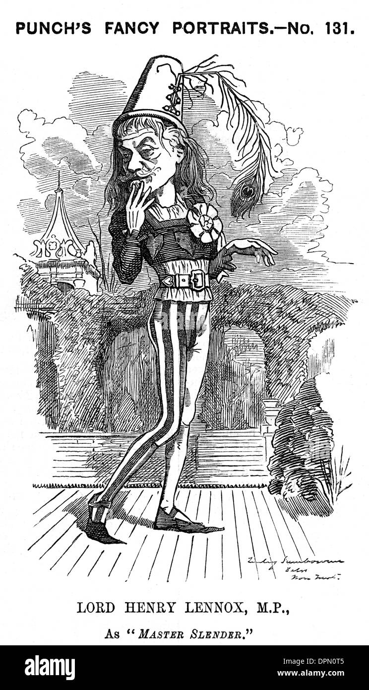 Cartoon portrait, HENRY GORDON LENNOX Stock Photo - Alamy