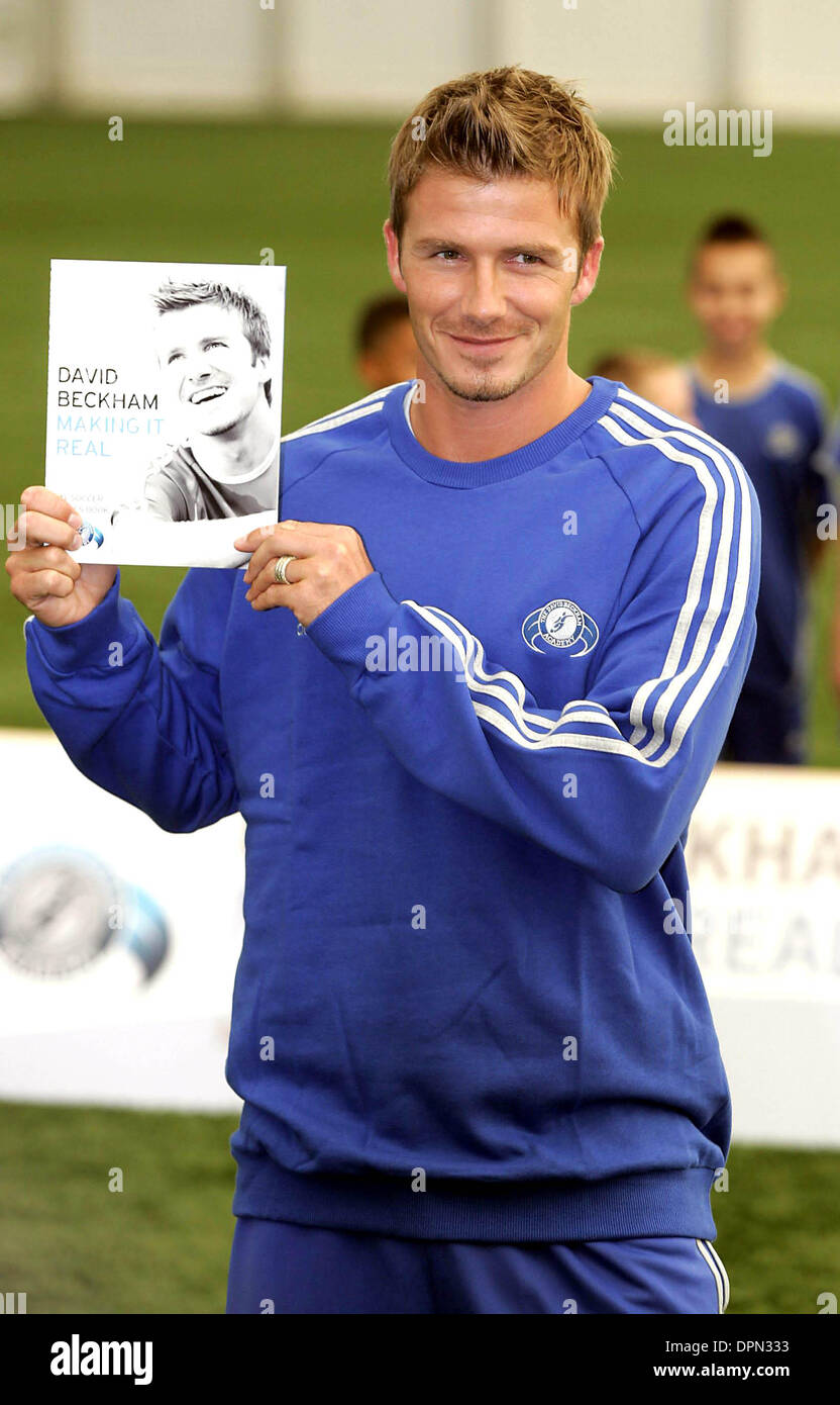 David beckham at the launch of his soccer skills book hi-res stock ...