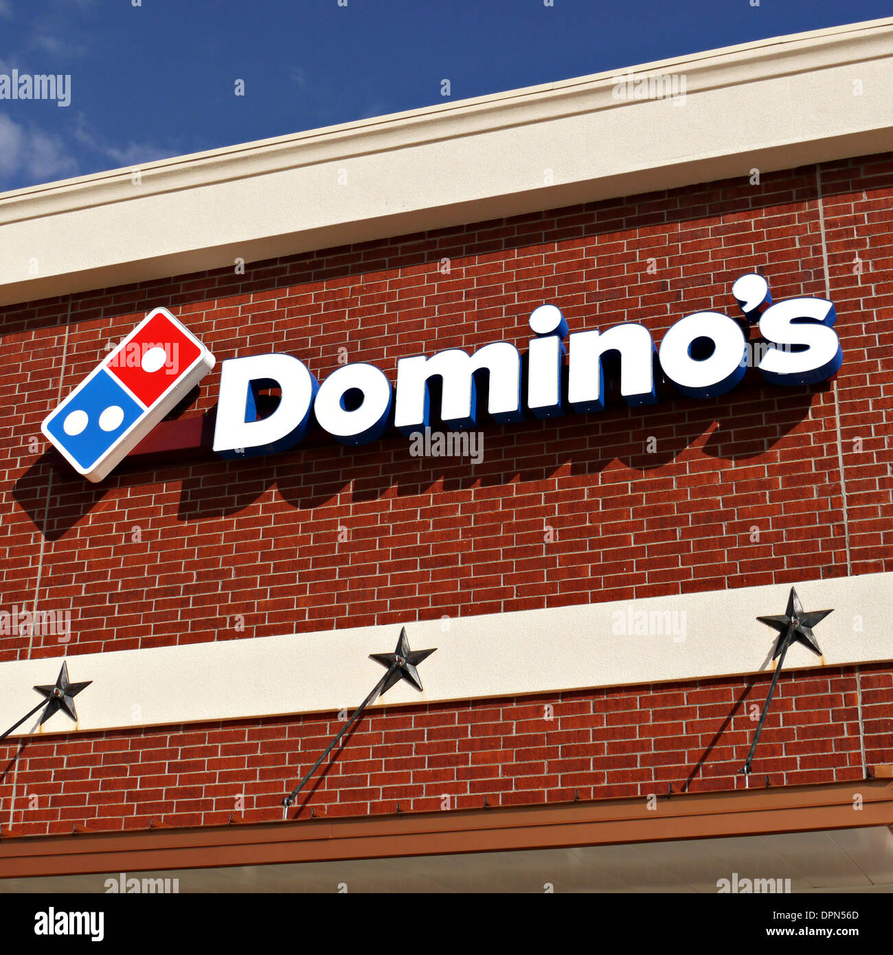 A Domino's Pizza sign on a building in Tyler Texas Stock Photo - Alamy