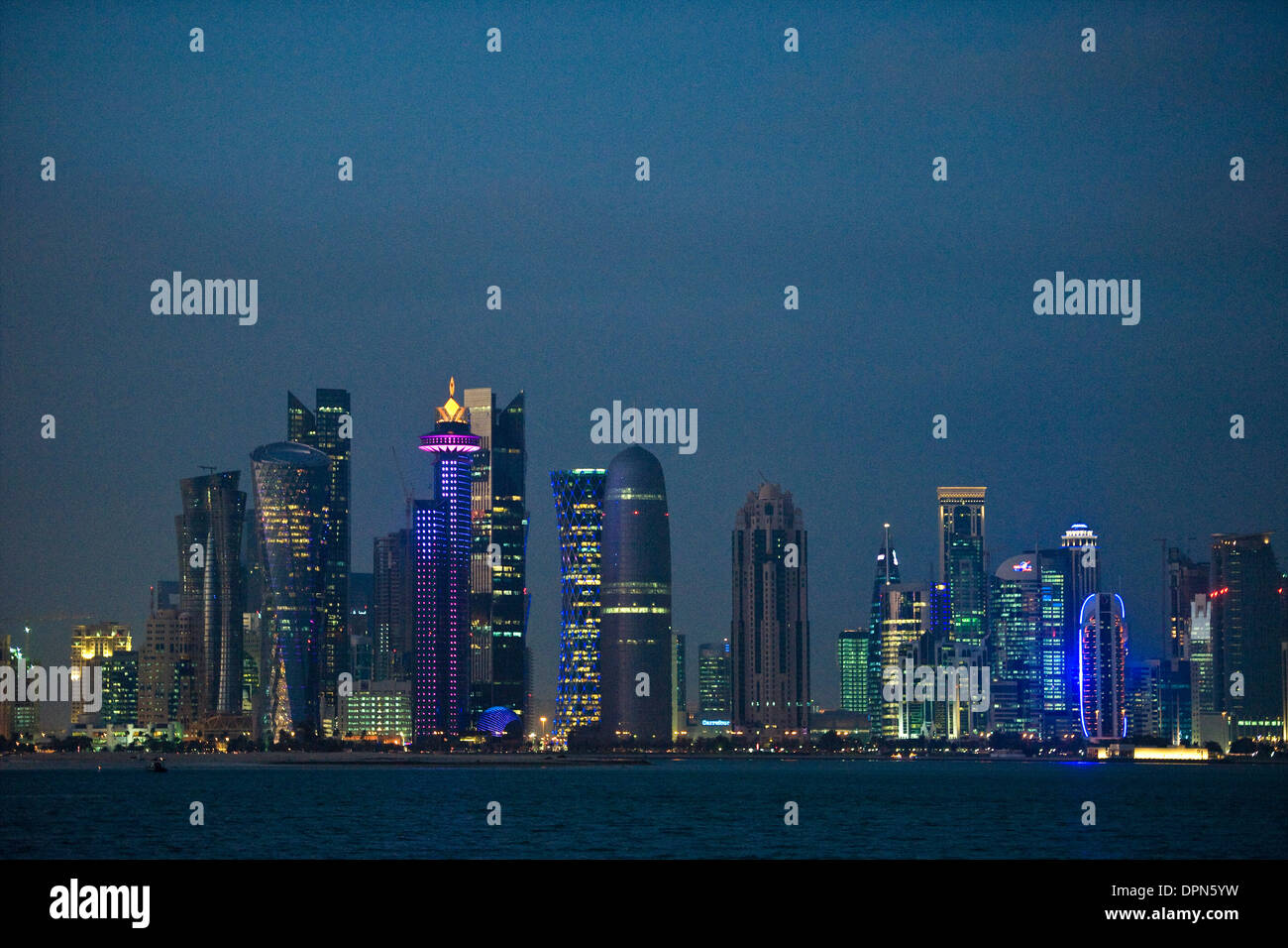 Qatar, Doha, skyline Stock Photo - Alamy