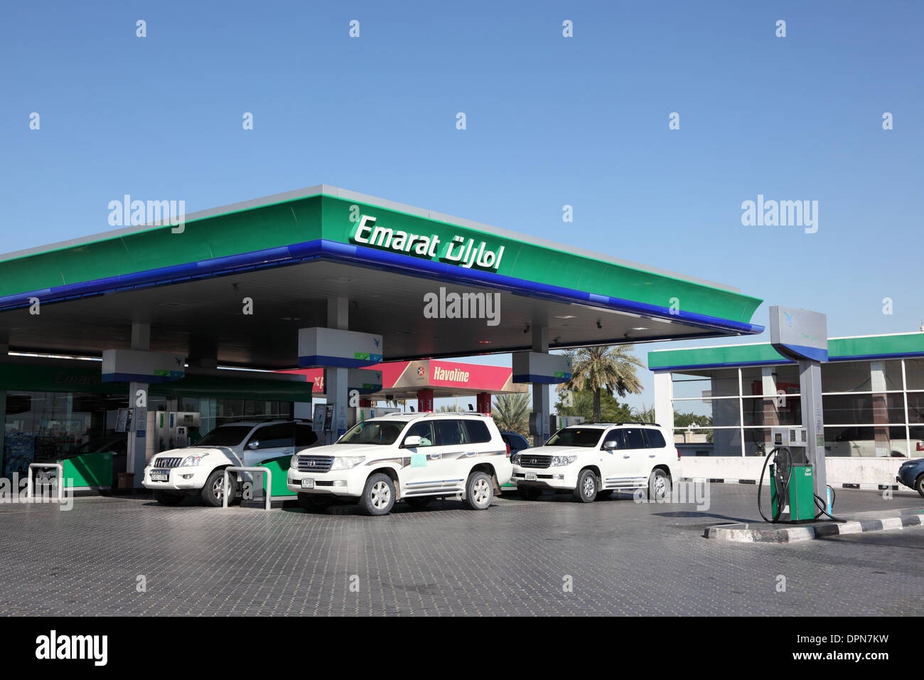 Emarat petrol station in Sharjah, United Arab Emirates Stock Photo - Alamy