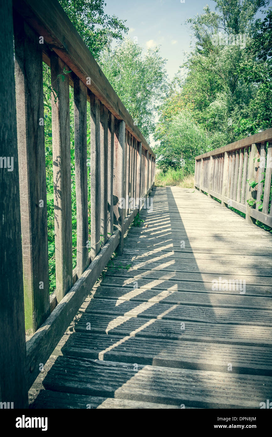 Rustic pedestrian bridge in rural hi-res stock photography and images ...