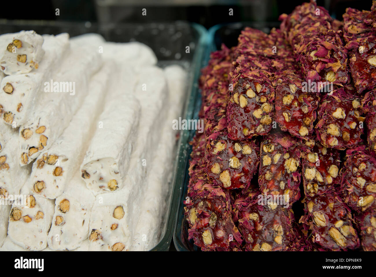 Asia, Turkey, Istanbul. Traditional Turkish delight, sweet specialty ...