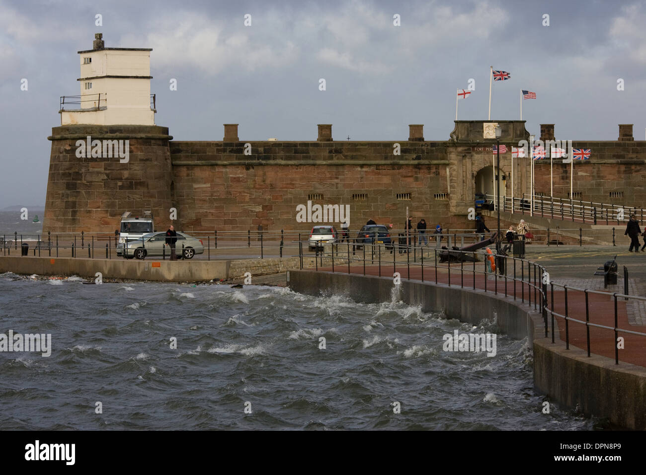 Former defense installation Fort Perch Rock at New Brighton, Cheshire ...