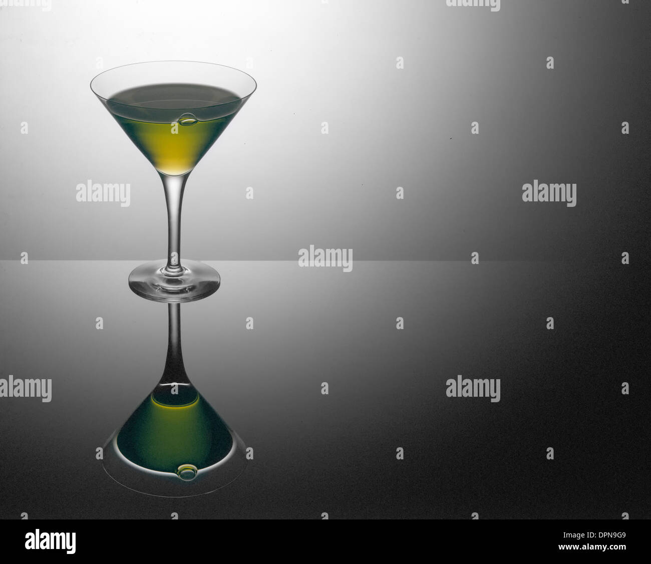 Cocktail Glass with reflection Stock Photo - Alamy