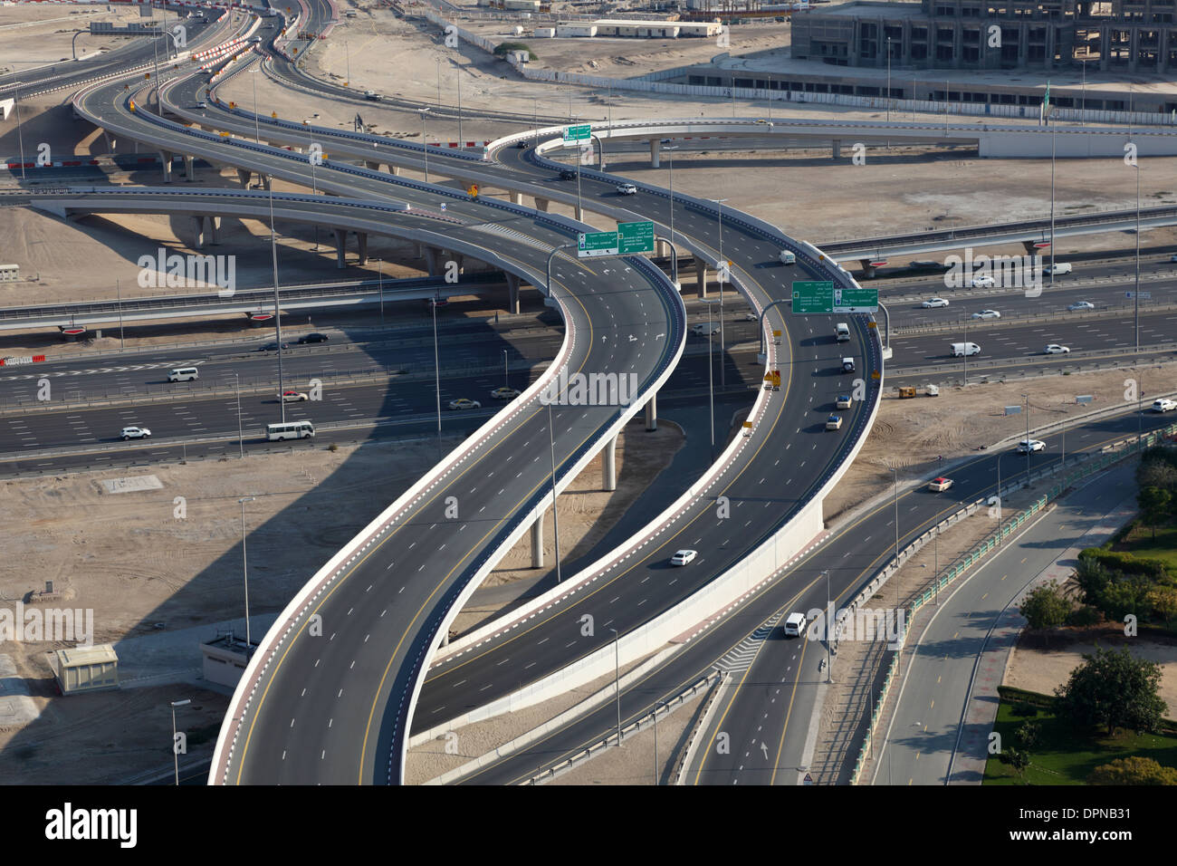 Highway intersection in Dubai, United Arab Emirates Stock Photo - Alamy