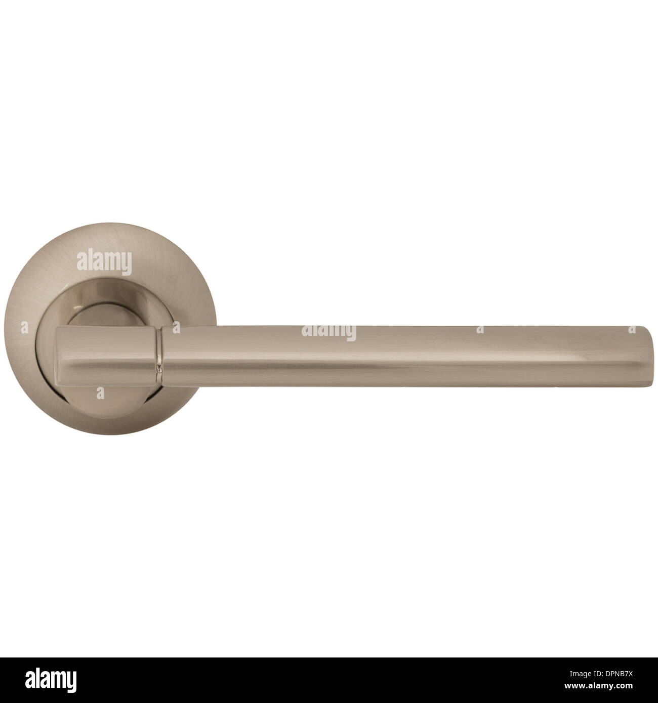 Classic door handle side view isolated on white Stock Photo - Alamy