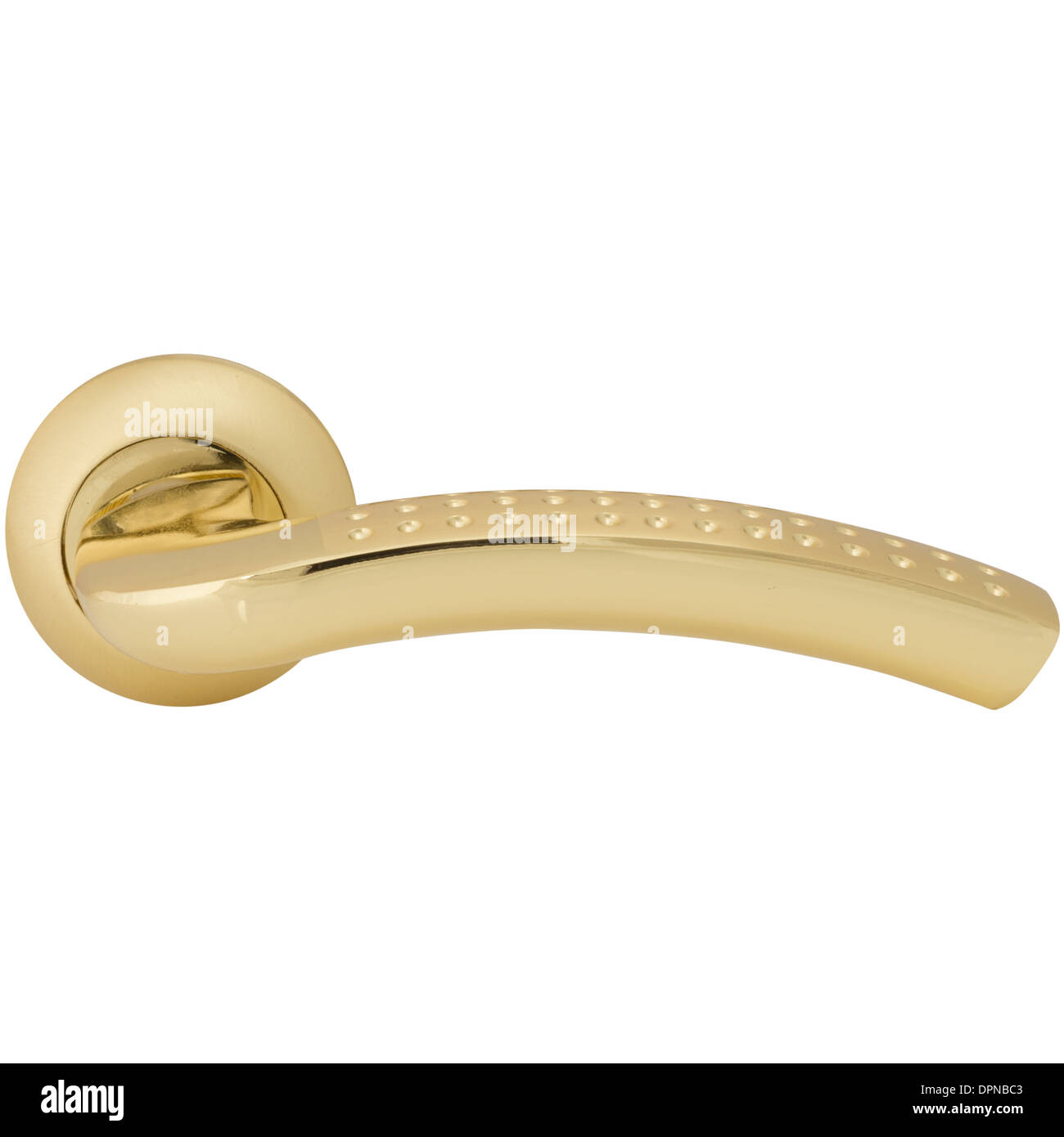 Classic door handle side view isolated on white Stock Photo - Alamy